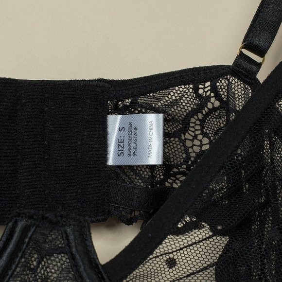 Intimates & Sleepwear | Black Sheer Lace Double Splits Maxi Gown With ...